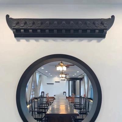 China Japanese Plastic Roof Tile Eaves Tile with Mounting Bracket Black Gray Decorative Roof Panel for Wall Screens & Facades for sale