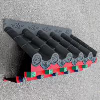 China Plastic Shingles Thick Colorful Painting Polypropylene Roof Tile Chinese Classical Asian House Roof Decoration for sale