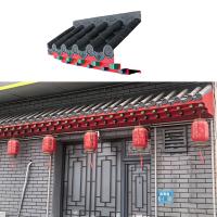 China Chinese Style Polypropylene Plastic Roof Tiles Antique Looking for Facade & Eaves Decoration Lightweight & Weather Resistant for sale