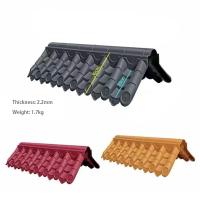 China Red Lightweight Roof Sheet Corners Garden Shed Ridge Tiles Plastic Chinese Roof Decoration for sale