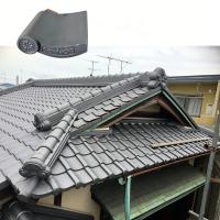 China Authentic Traditional Japanese Roof Tiles Japanese Tea House Tile Sekishu-gawara Tiles for Gardens for sale