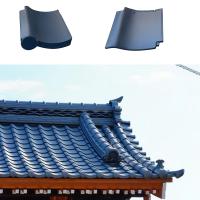 China Japan House Building Material Japanese Ceramic Roof Shingle Clay Blue Roof Tiles for sale