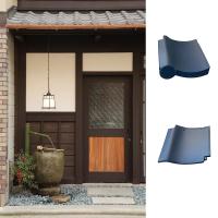 China Traditional Japanese Style Clay Roof Tile Waterproof Durable Ceramic Roofing Tile for Temple Villa Courtyard Building Decoration for sale