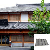 China Japanese Ceramic Roof Tile Traditional Smokey Grey Glazed Finish Gable Left Authentic Japanese Kawara Roof Tiles for sale