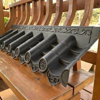 China Lightweight PP Plastic Chinese Ancient Roof Tile Anti-corrosion Synthetic Roofing Sheet for Pavilion Garden House for sale