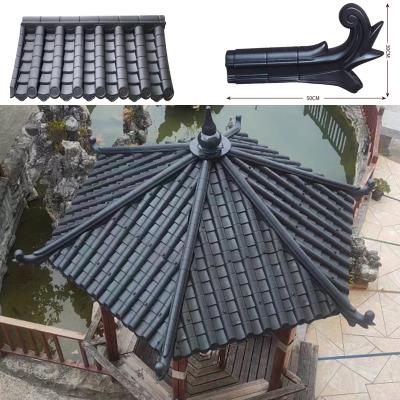China New Building Material PP Composite Roof Tiles Durable Roofing Boards Ideal for Apartments and Parks Chinese Style Build for sale