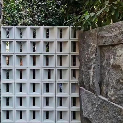 China Minimalist Square Cutout Concrete Breeze Block Cement Component Brick for Hotel Villa Garden Partition Design for sale