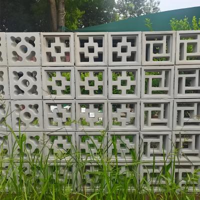 China Double Square Breeze Block Wall Concrete Decorative Screen Blocks Cement Hollow Brick for Furniture Landscape for sale