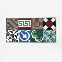 China Handmade Encaustic Cement Tiles Floor & Wall Tile Solid Texture Unique Flower Design for Hotel Cafe Interior Use 200x200mm for sale