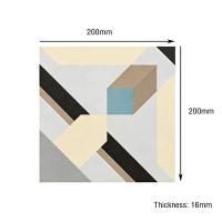 China Encaustic Cement Tile Modern European Matte Interior Floor Tile Borders Tile Accents Non-Slip Villa Hotel Use Geometric Pattern for sale