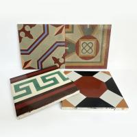 China Encaustic Cement Tile Modern European Matte Interior Floor Tile Borders Tile Accents Non-Slip Villa Hotel Use Geometric Pattern for sale