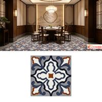 China Handmade Encaustic Cement Tiles One by One Made with Individual Custom Patterns Matte-finish Floor & Wall Tile for Hotel for sale