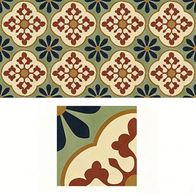 China Encaustic Cement Tiles Custom Handmade Patterns Floor & Wall Tile for Hotel Villa Restaurant 200*200mm Matte Surface for sale