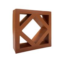 China Weatherproof Red Terracotta Hollow Blocks Decorative Clay Breeze Blocks for Courtyard Privacy Screen Walls for sale
