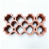 China Fired Clay Breeze Blocks Natural Red Terracotta Screen Wall Blocks for Architectural Facade Shading and Ventilation for sale