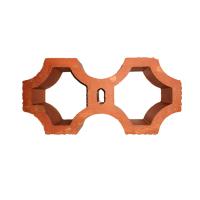 China Fired Clay Breeze Blocks Natural Red Terracotta Screen Wall Blocks for Architectural Facade Shading and Ventilation for sale