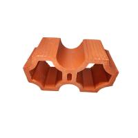 China Fired Clay Breeze Blocks Natural Red Terracotta Screen Wall Blocks for Architectural Facade Shading and Ventilation for sale