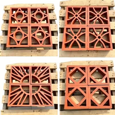 China Terracotta Breeze Block Hollow Clay Screen Block for Landscape Walls Patio Partitions Natural Ventilation for sale