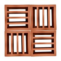 China Terracotta Breeze Block Eco Friendly Red Clay Screen Block for Garden Walls Courtyards and Architectural Facades for sale