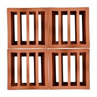 China Terracotta Breeze Block Eco Friendly Red Clay Screen Block for Garden Walls Courtyards and Architectural Facades for sale