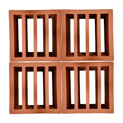 China Terracotta Breeze Block Eco Friendly Red Clay Screen Block for Garden Walls Courtyards and Architectural Facades for sale