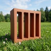 China Terracotta Breeze Block Eco Friendly Red Clay Screen Block for Garden Walls Courtyards and Architectural Facades for sale