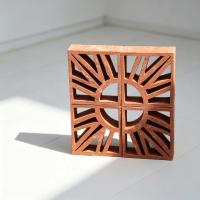 China Red Classical Terracotta Decorative Bricks Terracotta Breeze Blocks Natural Red Clay Base Garden Landscape Hollow Bricks for sale