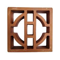 China Classical Geometric Terracotta Breeze Blocks Architectural Fired Clay Screen Bricks for Modern Facades for sale