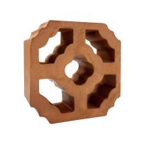 China Garden Wall Cladding Terracotta Clay Lattice Bricks Fences Blocks for Facade Sun Shading Screen Wall for sale
