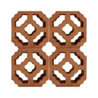 China Garden Wall Cladding Terracotta Clay Lattice Bricks Fences Blocks for Facade Sun Shading Screen Wall for sale