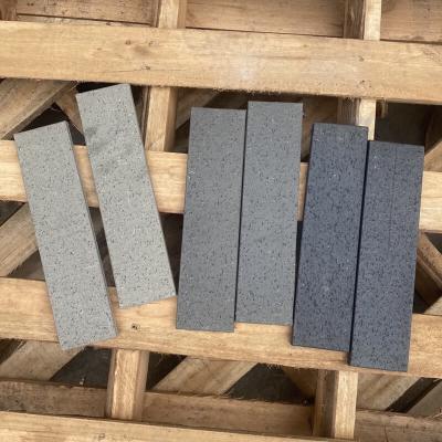 China Flexible Clay Wall Cladding Tiles Wire-Cut / Textured Surface Gray Clay Brick for Villa Exterior Facade Cladding Restaurant Wall for sale
