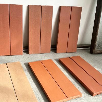 China Red Clay Split Brick Thin Brick Tile for Exterior Wall Facing Cladding Garden Landscape and Building Decoration for sale