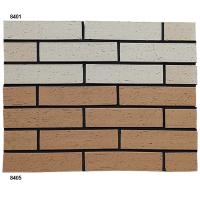 China Textured Terracotta Brick Slips Eco-Friendly Clay Split Tiles Brick Tiles for Wall Cladding Interior and Exterior Facades for sale
