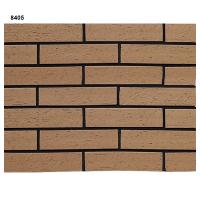 China Textured Terracotta Brick Slips Eco-Friendly Clay Split Tiles Brick Tiles for Wall Cladding Interior and Exterior Facades for sale