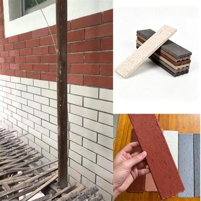 China Rustic Split Wall Face Brick for Hotel Courtyard Park Exterior Wall Cladding Tile Outdoor Building Decorative Split Brick for sale