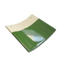 China Dark Green Glazed Chinese Wall Capping Tiles Jade Green Clay Roof Tile Set with Eaves Tiles for Garden Wall & Courtyard Pavilion for sale