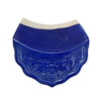 China Cobalt Blue Glazed Chinese Roof Tiles Traditional Clay Temple Pavilion Roof Tile System with Eaves Covers for Asian Architecture for sale