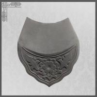 China Matte Grey Chinese Roof Tiles Decorative Terracotta Clay Tiles with Eaves for Asian Garden Gazebo & Wall Toppers for sale
