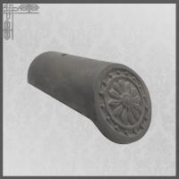 China Matte Grey Chinese Roof Tiles Decorative Terracotta Clay Tiles with Eaves for Asian Garden Gazebo & Wall Toppers for sale