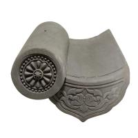 China Asian Style House Design Villa Modern China Roofing System Natural Gray Unglazed Clay Roof Tiles for sale