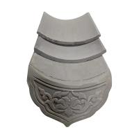 China Asian Style House Design Villa Modern China Roofing System Natural Gray Unglazed Clay Roof Tiles for sale