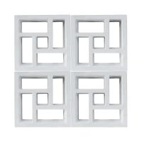 China White Concrete Breeze Blocks with Pinwheel Pattern Cement Screen Vent Blocks Outdoor Decorative Patio Privacy Screen Wall for sale