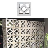 China White Concrete Breeze Blocks with Diamond Pattern Decorative Cement Screen Bricks for Outdoor Courtyard Privacy Screen Wall for sale