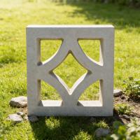 China White Concrete Breeze Blocks with Diamond Pattern Decorative Cement Screen Bricks for Outdoor Courtyard Privacy Screen Wall for sale
