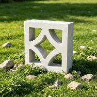 China White Concrete Breeze Blocks with Diamond Pattern Decorative Cement Screen Bricks for Outdoor Courtyard Privacy Screen Wall for sale