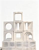 China Modern Geometric Concrete Breeze Blocks Wall Partition Concrete Bricks for Architectural Facade Screen Walls for sale