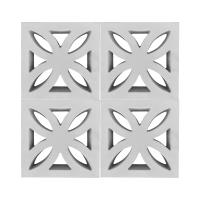 China Resort-Style Concrete Breeze Screen Fencing 300x300mm Decorative Four-Petal Sunshade Blocks for Villa Courtyards & Pool Privacy Walls for sale