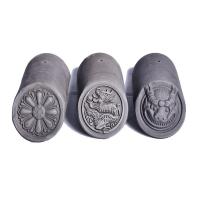 China Traditional Chinese Grey Clay Roof Tile System Set Curved Cap, Flat Pan Tile, Eaves Dripping & Ridge Tiles for Asian Architecture for sale