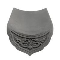 China Grey Ceramic Chinese Roof Tiles Full Set Decorative Eaves Tiles & Barrel Caps for Tea House Outdoor Landscape Architecture for sale
