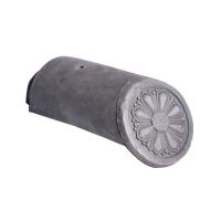 China Grey Ceramic Chinese Roof Tiles Full Set Decorative Eaves Tiles & Barrel Caps for Tea House Outdoor Landscape Architecture for sale